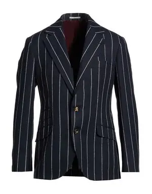 Brunello Cucinelli Single-breasted Striped Tweed Blazer
