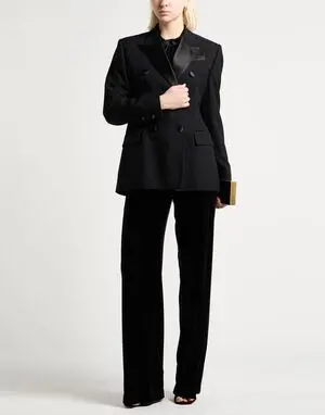 Versace Double-breasted Blazer In Virgin Wool And Silk With Signature Print