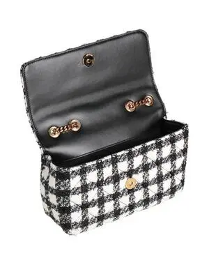 Versace Cross-body Bag In Virgin Wool, Polyamide, And Lambskin - Black