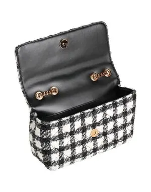 Versace Cross-body Bag In Virgin Wool, Polyamide, And Lambskin - Black