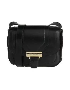 THE BRIDGE Leather Cross-body Flap Bag - Black