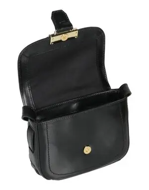 THE BRIDGE Leather Cross-body Flap Bag - Black