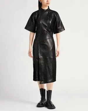 Ba&sh Midi Lambskin Dress