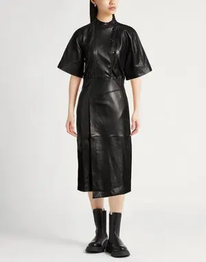 Ba&sh Midi Lambskin Dress