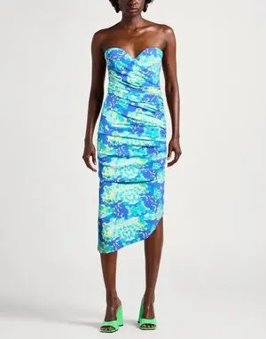 Chiara Boni La Petite Robe Asymmetrical Sweetheart Neckline Midi Dress