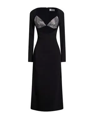 Giuseppe Di Morabito Viscose Elastane Midi Dress With Crystal Embellishments