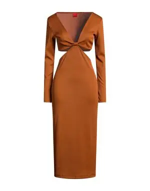 Hugo Ribbed Jersey Bodycon Midi Dress