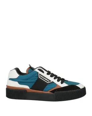 Dolce & Gabbana Sneakers Deep Teal Size Calfskin, Viscose, Polyamide, Cotton, Polyester - Green