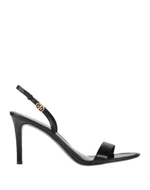 Tory Burch Leather Slingback Sandals - Black