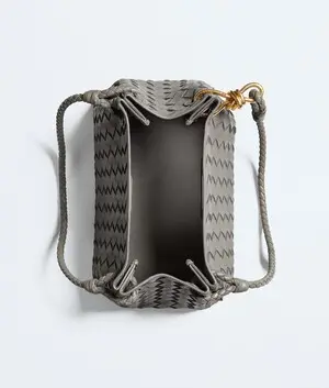 Bottega Veneta Intrecciato Leather Shoulder Bag - Basalt