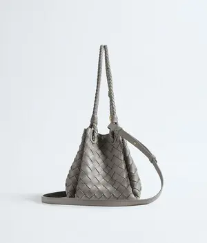 Bottega Veneta Intrecciato Leather Shoulder Bag - Basalt