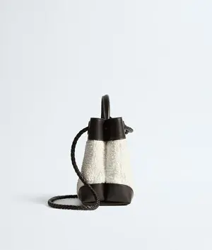 Bottega Veneta Small Andiamo Top Handle Bag - White/espresso