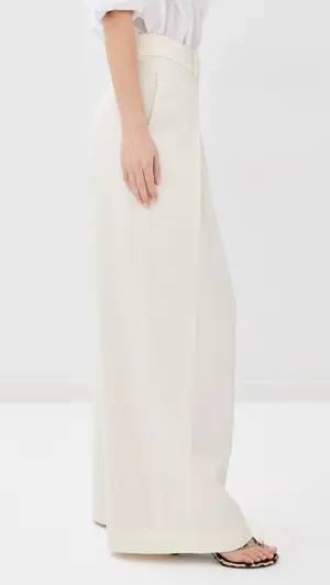 FAVORITE DAUGHTER Pleated Suiting Trousers - Ivory
