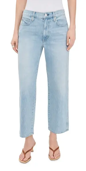 Non-Stretch Denim Straight Jeans