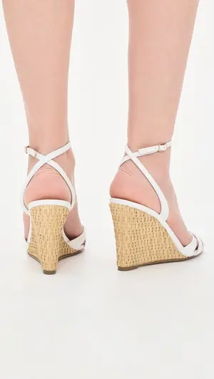 AQUAZZURA Tati Raffia Wedge Sandals