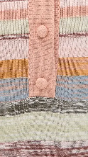 Zimmermann Luna Striped Polo Midi Dress