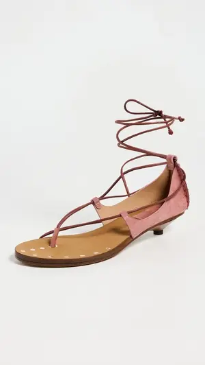 Ulla Johnson Aves Bare Kitten Heel Sandals - Fig