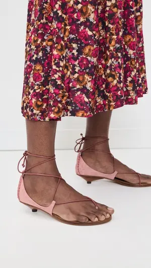 Ulla Johnson Aves Bare Kitten Heel Sandals - Fig