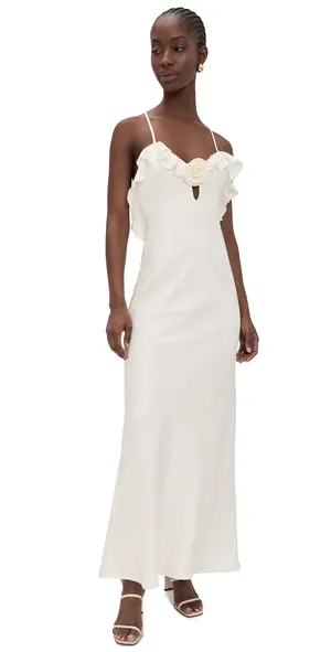 RUNAWAY THE LABEL Avalee Frill Trim Maxi Dress