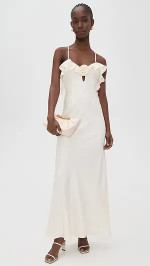 RUNAWAY THE LABEL Avalee Frill Trim Maxi Dress
