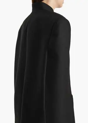 Khaite Dolso Leather Cape Jacket