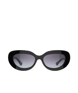 Chanel Oval Sunglasses - Black
