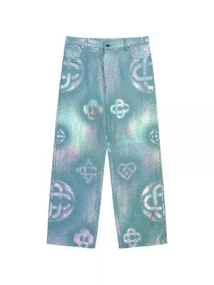 Casablanca Pearlescent Monogram Baggy Jeans