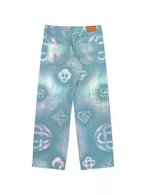 Casablanca Pearlescent Monogram Baggy Jeans