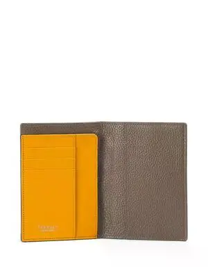 DOUCAL'S Tumbled Leather Passport Holder - Brown