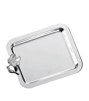 Christofle Plated Anemone-belle Époque Tray - Silver