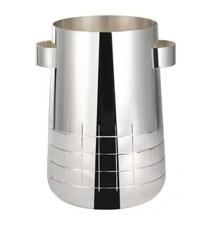 Christofle Plated Graphik Wine Cooler With Chillers - Silver