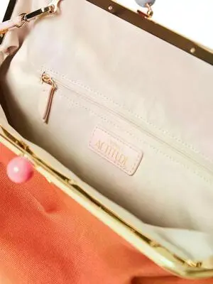 TWINSET Maxi Canvas Clutch Bag - Orange