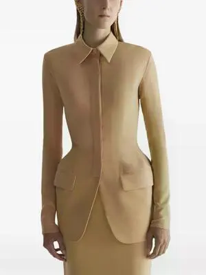 MUGLER Hourglass Jacket - Neutrals