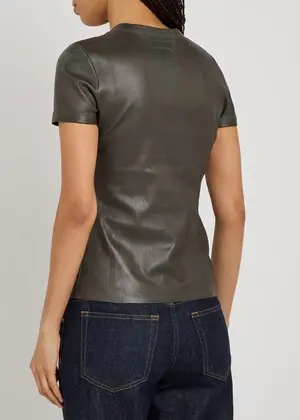 Stouls Stretch-leather T-shirt - Grey