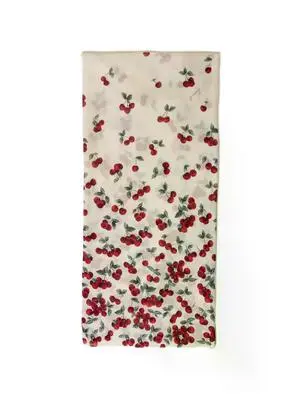 TWINSET Cherry Print Scarf - Neutrals