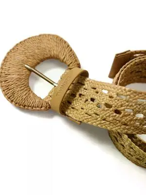 TWINSET Woven Buckle Belt - Neutrals