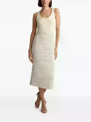St. John Azure Tweed Skirt