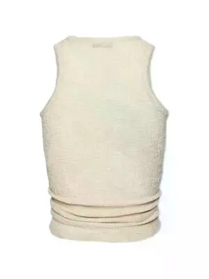 Magda Butrym Crepe Knotted Tank Top - Neutrals