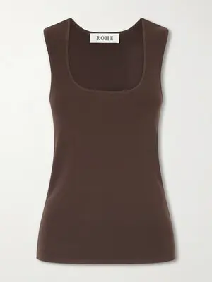 RÓHE Knitted Tank Top - Brown