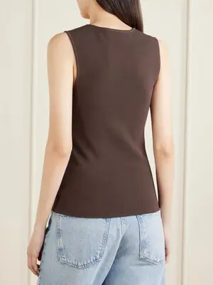 RÓHE Knitted Tank Top - Brown
