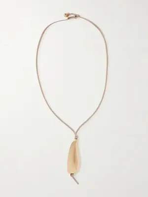 Bottega Veneta Prisma Leather Necklace - Gold
