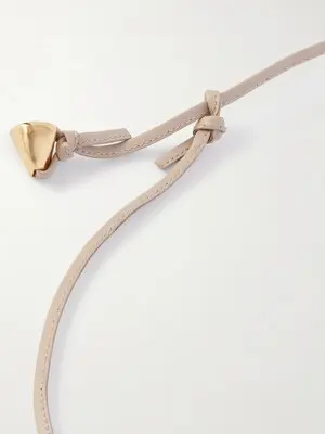 Bottega Veneta Prisma Leather Necklace - Gold