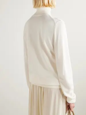 THE FRANKIE SHOP Eve Merino Wool Turtleneck Sweater - Neutrals
