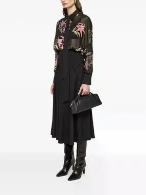 NISSA High-waisted Midi Skirt With Side Pockets