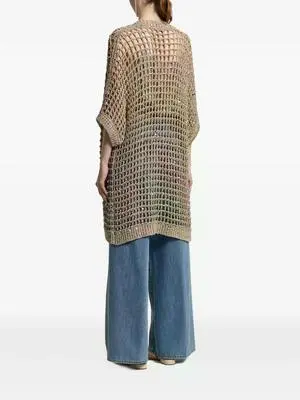 Peserico Mesh Sequin Appliquéd Cardigan