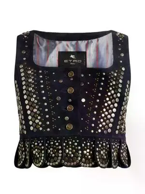Etro Studded Leather Vest