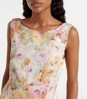 Faithfull The Brand Sofia Floral Linen Mini Dress - Multicoloured