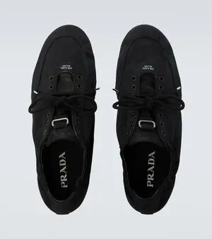 Prada Collapse Canvas Sneakers - Black