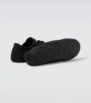 Prada Collapse Canvas Sneakers - Black