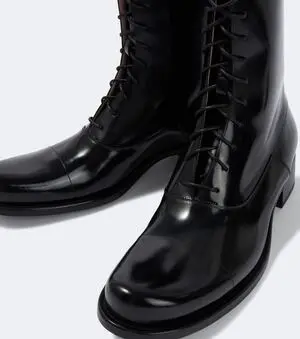 THE ROW Kai Leather Lace-up Boots